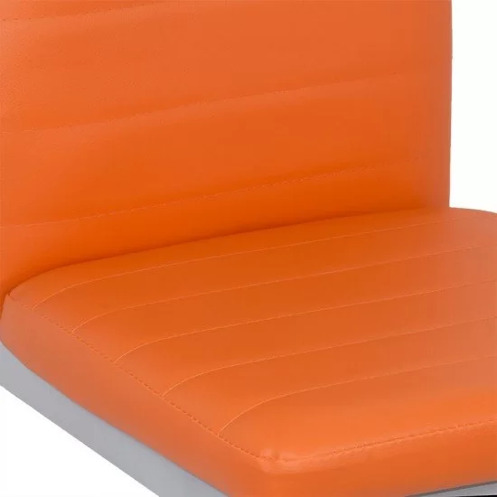 Scaune bucătărie BUC 263 - Piele Ecologică, Portocalii