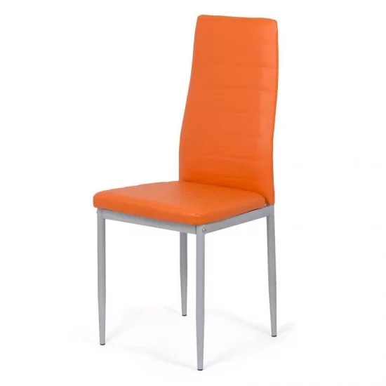 Scaune bucătărie BUC 263 - Piele Ecologică, Portocalii
