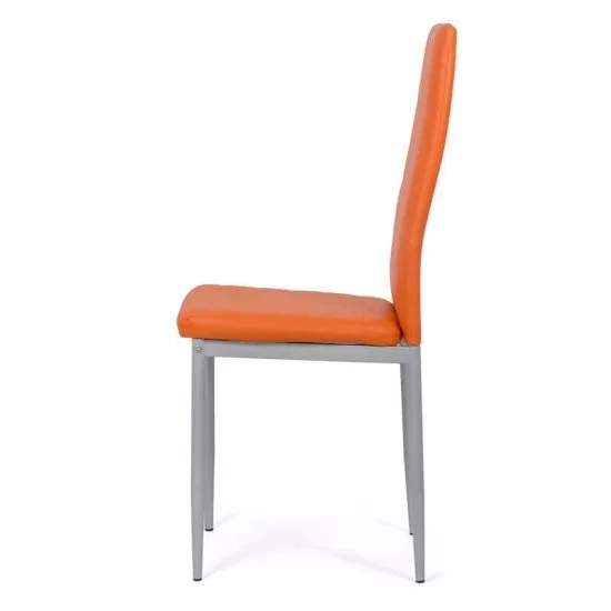 Scaune bucătărie BUC 263 - Piele Ecologică, Portocalii