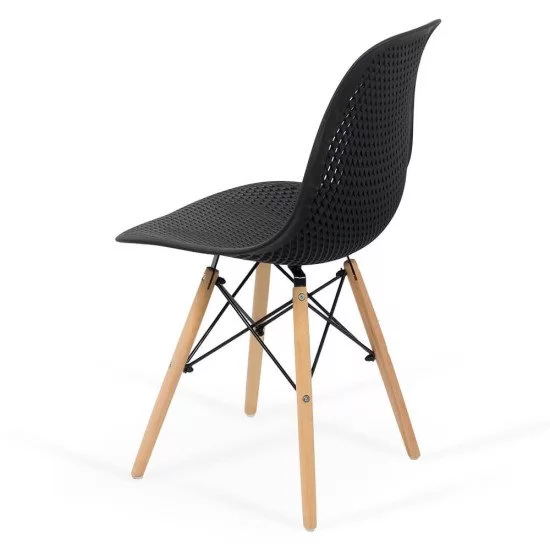 Scaun modern din plastic BUC 254 negru | Scauneonline.ro