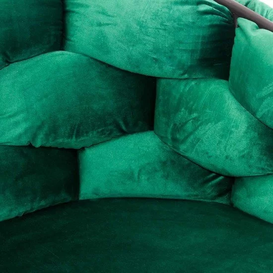 Scaun modern din catifea si cadru metalic BUC 256 verde | ScauneOnline.ro