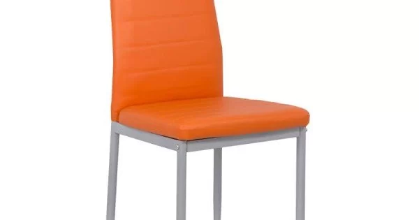 Scaune bucătărie BUC 263 - Piele Ecologică, Portocalii