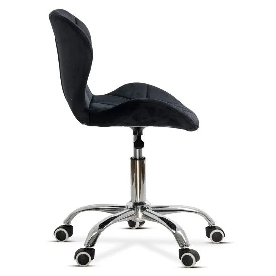 OFF 334 office chair black, soft velvet, swivel