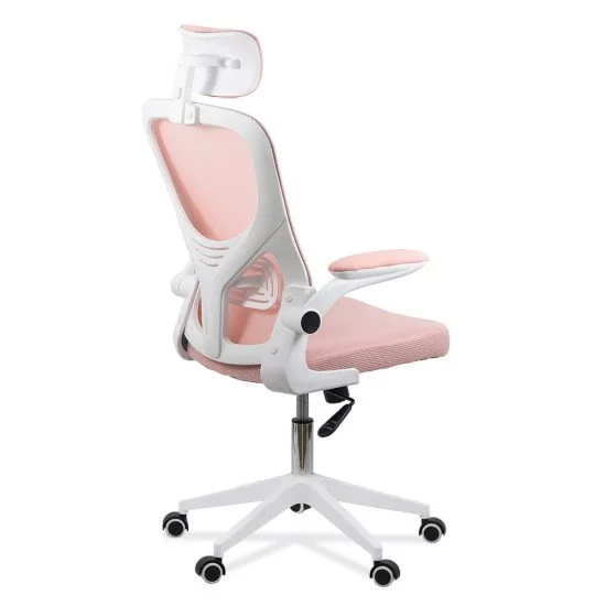 Scaun de birou ergonomic cu spatar inalt, suport lombar si cotiere ...
