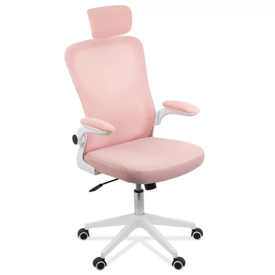 Scaun de birou ergonomic cu spatar inalt, suport lombar si cotiere ...