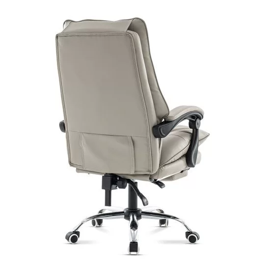Scaun directorial gri piele ecologica OFF 417 reglabil