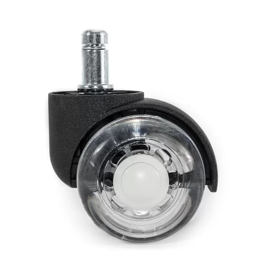 Silicone double castors for office chair resistant 120 kg