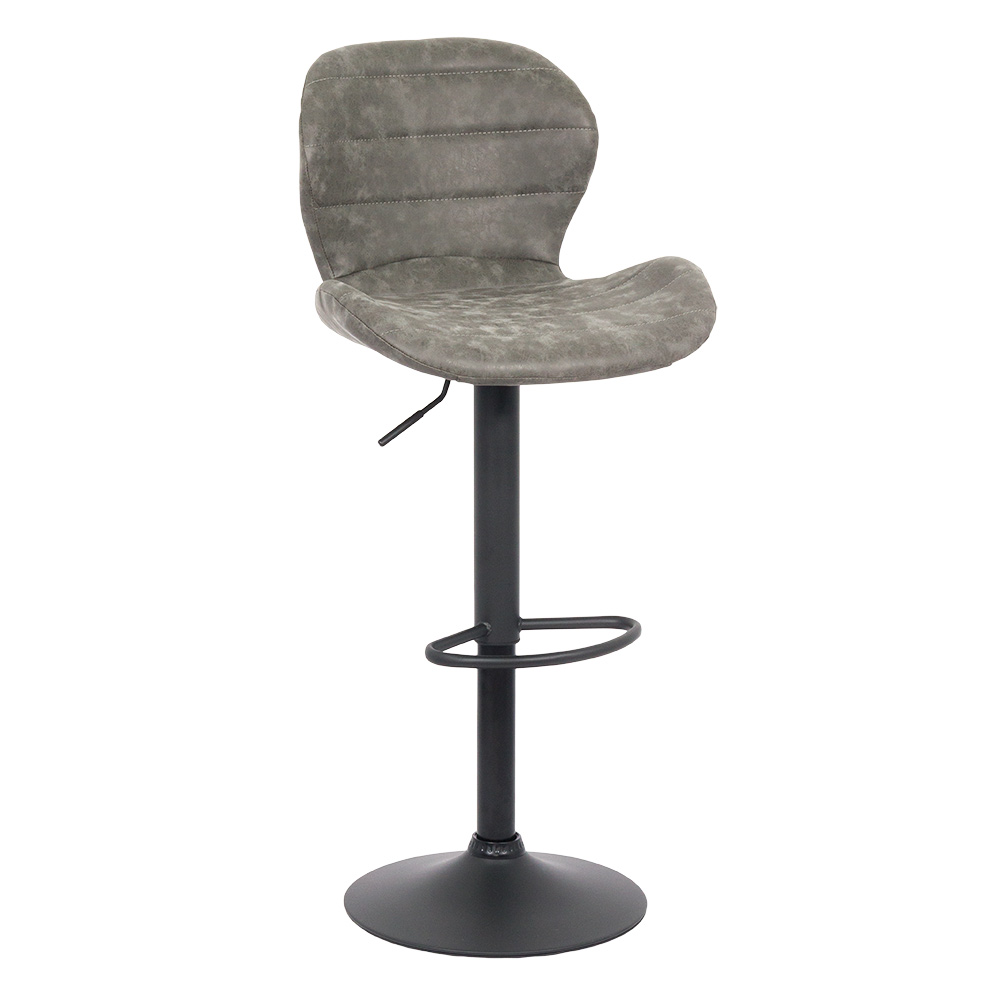 Scaun de bar reglabil imitatie piele intoarsa ABS 144 gri | Scauneonline.ro