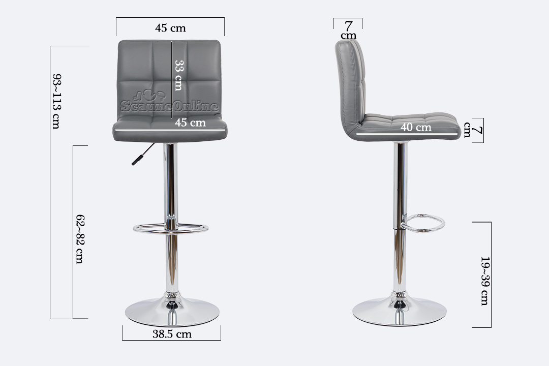 Scaune de bar modern rotativ ABS 191 alb - Eser.ro