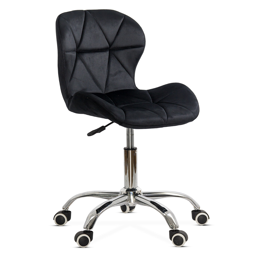 Scaun birou OFF 334 negru, catifea moale, rotativ